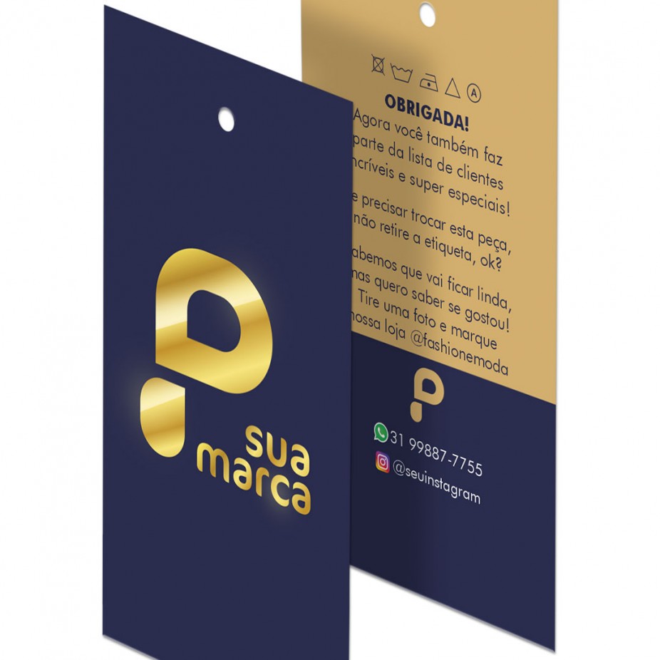 tag com hot stamping